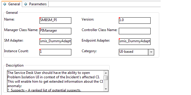 Register an integration template in SMIS