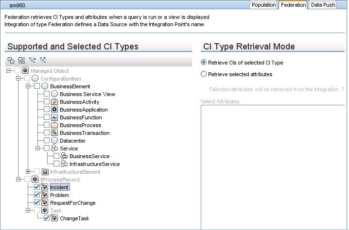 How to Add an Attribute of a Supported CI Type for Federation