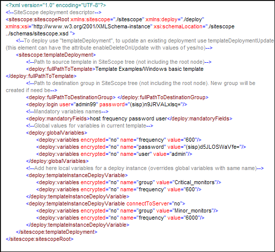 XML File Example And Variables